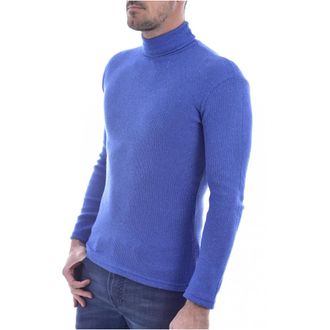 Goldenim Paris Homme, Pulls, Bleu, Taille: XL Pull doux c&ocirc;tel&eacute; &agrave; col roul&eacute;