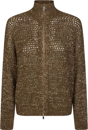 Max Mara Femme, Pulls, Brun, Taille: 40 FR Tacito Maglia Zip