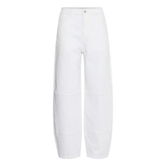 Ichi Barrel Hose Blanc de Blanc - - Trousers - Damen - Wei&szlig; - W25 L34