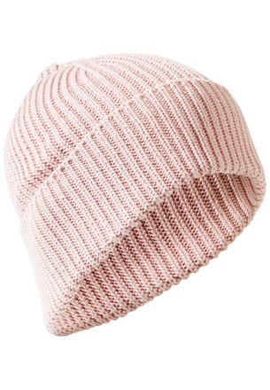 Camel Active Damen Strick-Beanie aus Reiner Baumwolle Rosa, Womenswear-OS
