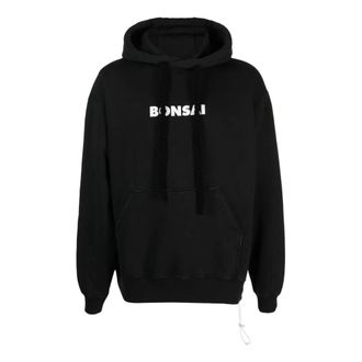 BONSAI Schwarzer Baumwollhoodie mit Logo-Print - - Sweatshirts & Hoodies - Herren - Schwarzk - M