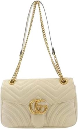 Gucci Sac bandouli&egrave;re matelass&eacute; vintage Pre-owned - Femme - Pre-owned - Beige - Taille: ONE Size