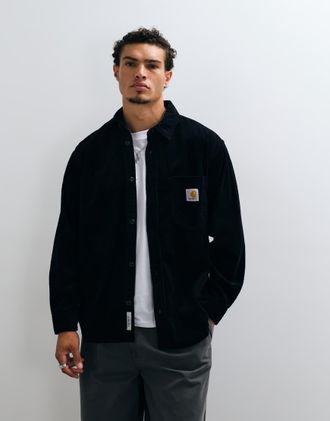 Carhartt Work in Progress Loyde Langarm-Cordhemd in Schwarz