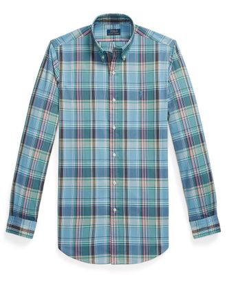 Ralph Lauren Leichtes Baumwollhemd mit Check-Muster, Custom Fit in