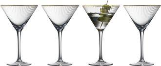 Lyngby Glas Palermo Gold Martiniglas 25 cl 4 Stck