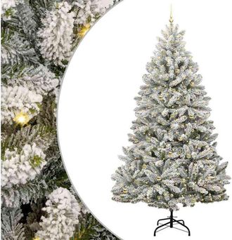 vidaXL K&uuml;nstlicher Weihnachtsbaum Gr&uuml;n und Wei&szlig; 300 cm PVC und Metall vidaXL
