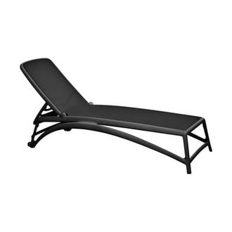 NARDI Transat inclinable à roulettes Atlantico - Noir - Résine de fibre de verre - Designer Raffaello Galiotto