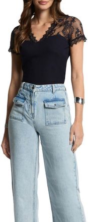 Morgan Kurzarm-T-Shirts, Marineblau, Gr&ouml;&szlig;e M, Small