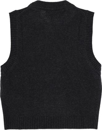 Ganni Wool Jersey Waistcoat - Black