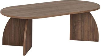 Calicosy Table basse avec plateau ovale et pieds courb&eacute;s L120 cm SELENE