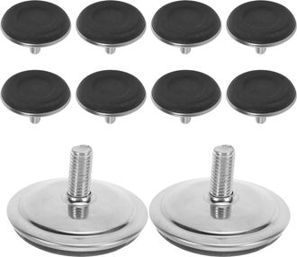 Angoily 10 St&uuml;ck Teiliges Verstellbares Edelstahl H&ouml;henverstellbare Tischf&uuml;&szlig;e M&ouml;bel-nivellierer Metall-fu&szlig;st&uuml;tzen f&uuml;r Schr&auml;nke Regulierbare Ersatzf&uuml;&szlig;e f&uuml;r Sch