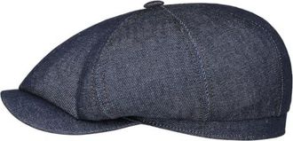 Stetson Casquette Hatteras Pure Denim Femme/Homme - Made in The EU Type Gavroche avec Visiere Printemps-ete Printemps Ete - L (58-59 cm) Denim-Bleu Fonce