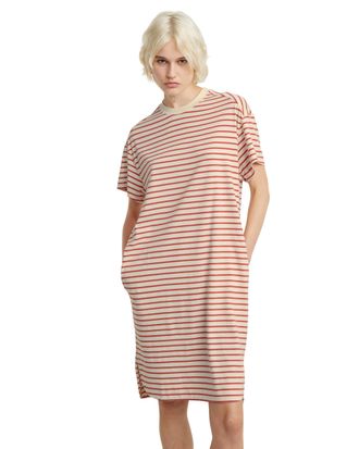 G-Star G-Star RAW Damen Printed Loose T-Shirt Kleid, Mehrfarben (Antique White/Finch Stripe D24484-C339-G640), XXS