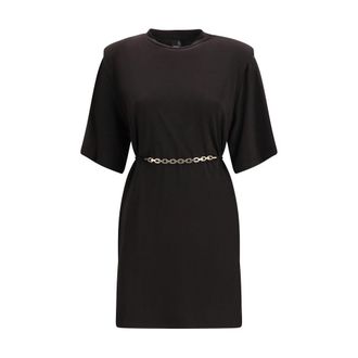 Pinko Schwarzes Acetat Freizeitkleid