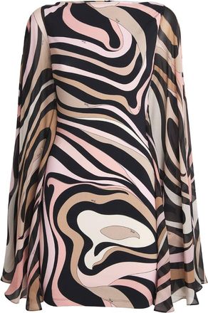 Pucci Silk Marmo Print Kaftan Mini Dress Size S