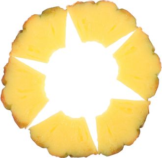 Cabilock 6st&uuml;cke K&uuml;nstliche Ananas Scheiben Deko Kunststoff Fr&uuml;chte Realistische Ananas F&auml;lschung Lebensnahe Deko F&uuml;r Zuhause Fotorequisiten Party DIY Basteln