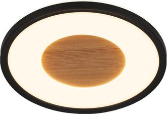 Briloner LED Deckenlampe mit Holzdekor, indirektes Licht, 3.000K warmwei&szlig;, Lampe, Deckenleuchte, Wohnzimmerlampe, LED Panel, K&uuml;chenlampe, Deckenbeleuchtung, 29