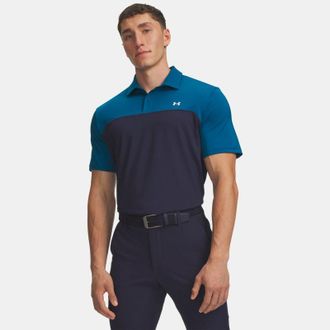 Under Armour Tee To Green Colorblock Polo f&uuml;r Herren Varsity Blau / Midnight Blaue Marine / Wei&szlig; XXL
