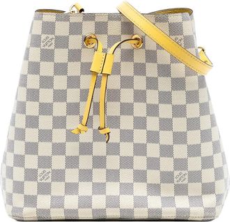 Louis Vuitton Hobo Bags - Damier Azur Neonoe MM - Gr. unisize - in Wei&szlig; - f&uuml;r Damen