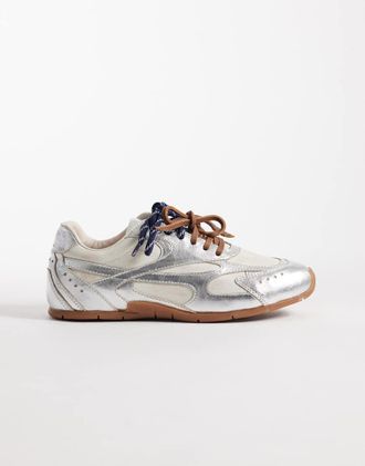 Bronx Myr-aa - Sneaker in Metallic-Silber