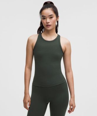 lululemon Align Racerback-Tanktop in Taillenl&auml;nge f&uuml;r Frauen - Gr&ouml;&szlig;e 12 in Rainforest Green