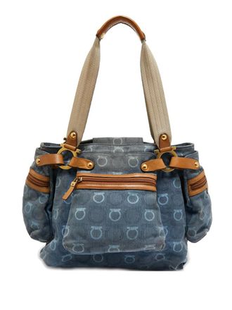 Ferragamo sac porté épaule à motif Gancini (années 2000) - Bleu
