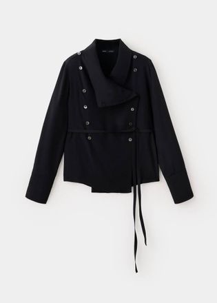 Mango Surchemise lyocell &agrave; rabat noir - Femme - XS - MANGO