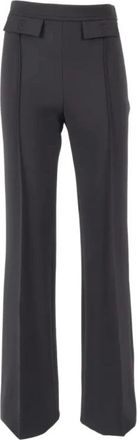 Elisabetta Franchi Femme, Pantalons, Noir, Taille: 38 FR Pantalon Crois&eacute; Stretch Double &Eacute;paisseur