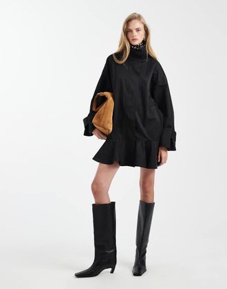 Asos Robe courte style trench- Noir