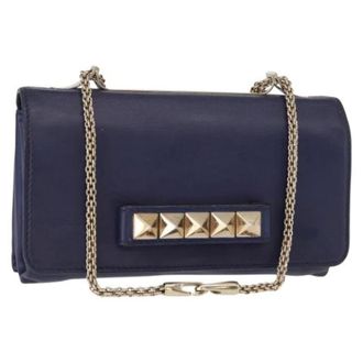 Valentino Sac bandouli&egrave;re en cuir doccasion - Femme - Pre-owned - Bleu - Taille: ONE Size