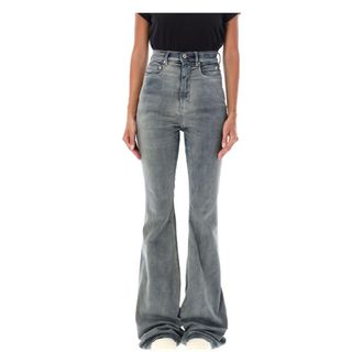 Rick Owens High-Rise Schlagjeans Sky - - Jeans - Damen - Grau - W27