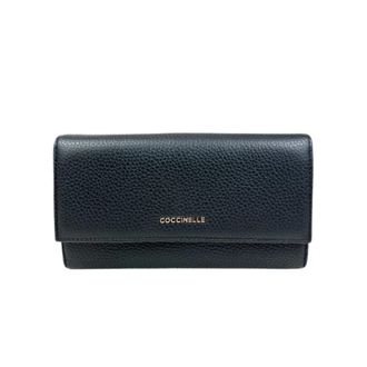 Coccinelle Femme, Accessoires, Noir, Taille: ONE Size Metallic Soft Double Wallet