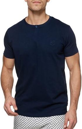 Indicode Hommes INAnsel Shirt | T-Shirt 100% Coton Navy L