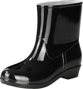 Generic Bottes de pluie en caoutchouc pour femme - Antid&eacute;rapantes et faciles &agrave; nettoyer - Doublure chaude - Confortable - Pour le travail de jardin - Style mu