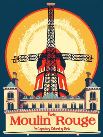 Generic Frankreich, Moulin Rouge | Poster | Wandkunst | Wohnkultur |