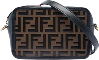 Fendi Sac bandouli&egrave;re en cuir gaufr&eacute; Pre-owned - Femme - Pre-owned - Brun - Taille: ONE Size