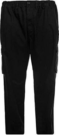 Espionage Pantalon Cargo uni 31 Pouces Grande Taille Homme Grande Taille Homme Noir