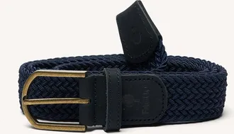 Faguo Ceinture tress&eacute;e bleu marine et dor&eacute;