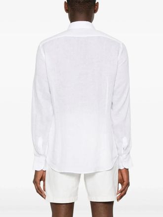 PESERICO Womens Long-Sleeve Linen Shirt Ss24 M