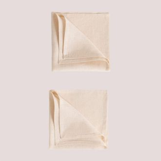 Sklum 2er Set Servietten aus Leinen Zendan Beige Nude