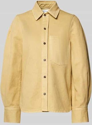 Victoria Beckham Regular Fit Hemdbluse aus reiner Wolle