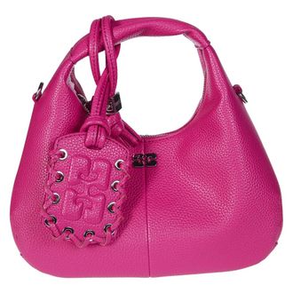 Ganni Femme, Sacs, Rose, Taille: ONE Size Hobo Mini Grained