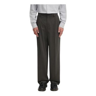 Maison Kitsun&eacute; Gekr&auml;uselte Hose mit geradem Bein - - Trousers - Herren - Gr&uuml;n - W38