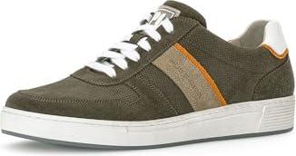 Gabor Baskets basses pour homme, doublure recyclée, cuir certifié, semelle intérieure amovible, semelle intermédiaire en liège, Leaf Lt Brown Combi 03, 42.5