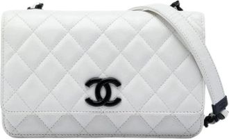 Chanel Portefeuille sur cha&icirc;ne Pre-owned - Femme - Pre-owned - Blanc - Taille: ONE Size