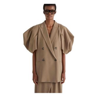 Meimeij Femme, Vestes, Beige, Taille: 42 FR M6Ph04 Veste crois&eacute;e