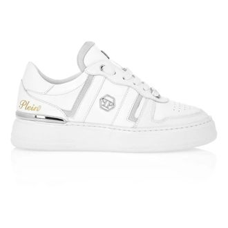 Philipp Plein unisex, Chaussures, Blanc, Taille: 39 EU Low Top Baskets Stripes