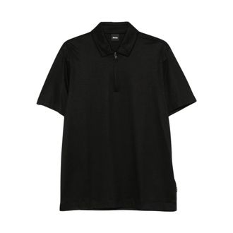 HUGO BOSS Polo MC Paras ZIP - - Tops - Herren - Schwarzk - L