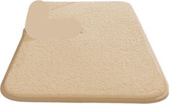 Generic Einfarbig verdickte Badezimmer rutschfeste Fu&szlig;matte Duschraumt&uuml;r saugf&auml;hig schmutzabweisend Toilette pelzig(Apricot,60X90cm)