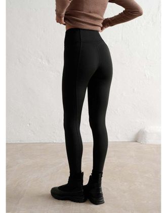 Aim'n Legging chaud &agrave; nervures - Noir